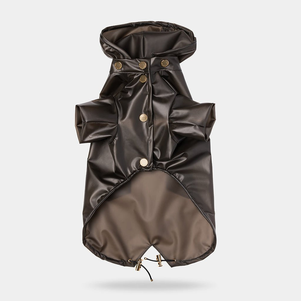 Perini Dog Raincoat Grey | Meomari - Luxury Dog Accessories Boutique