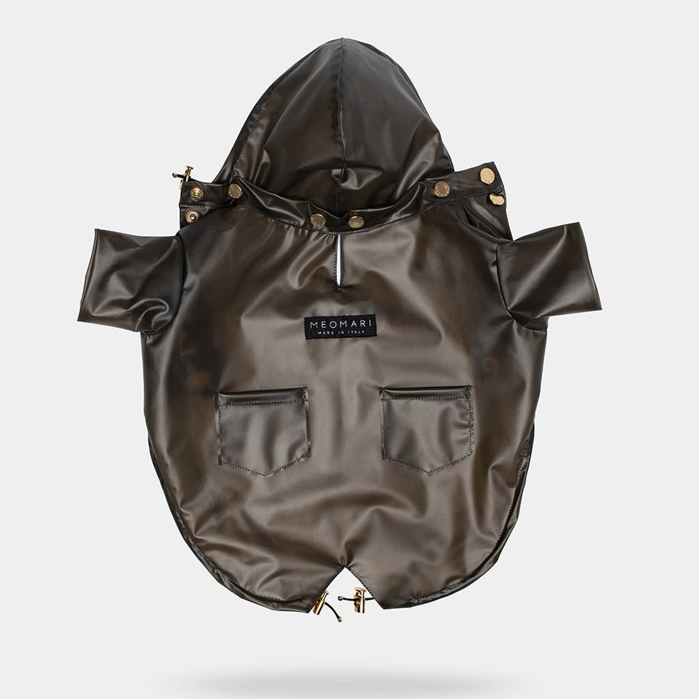 Perini Dog Raincoat Grey | Meomari - Luxury Dog Accessories Boutique
